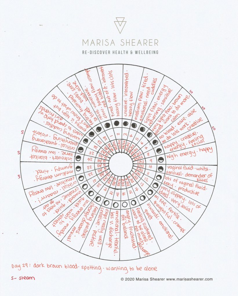 Chart your cycle - Marisa Shearer